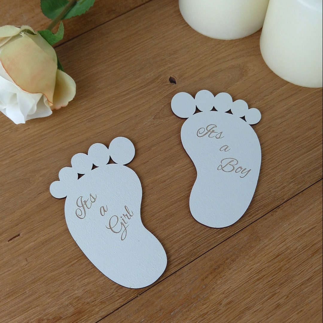 Personalised Customisable Baby Feet, Sets of 10 - Lasercut ...