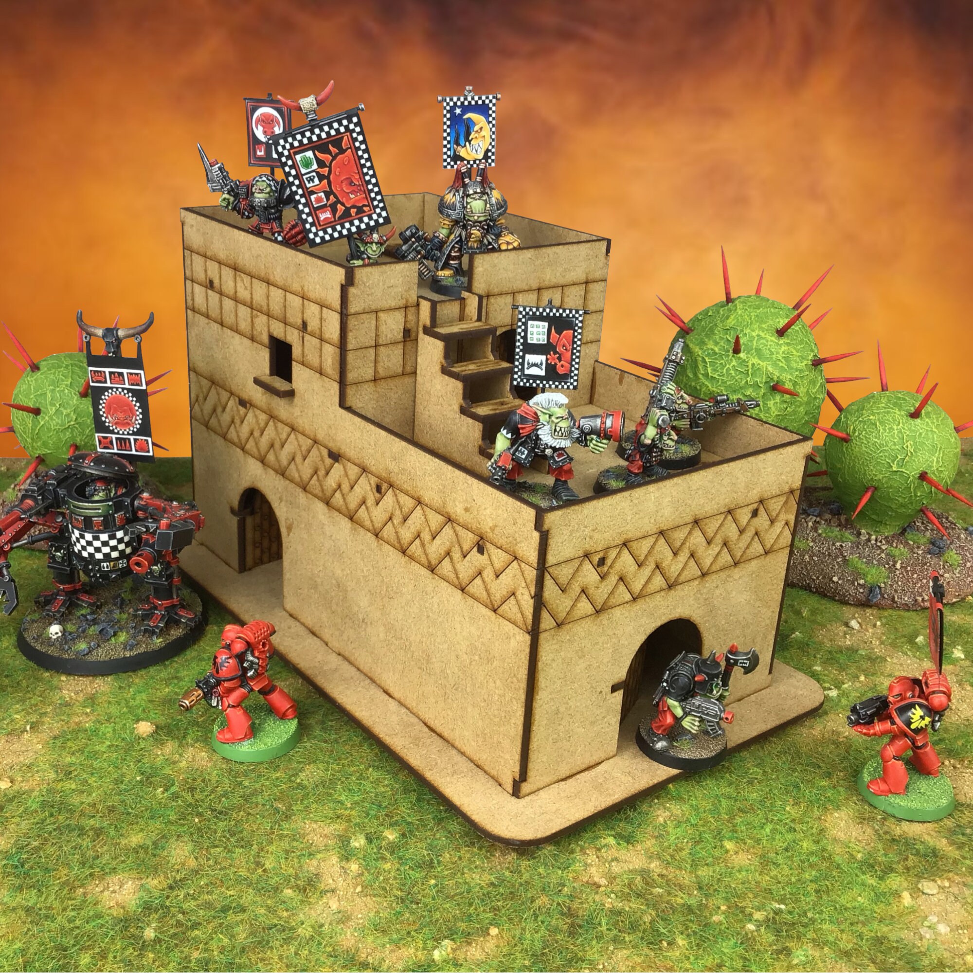 Retro Space Ork Hut Set 1 - Lasercut Scenery - Warhammer 40.000 - Etsy UK