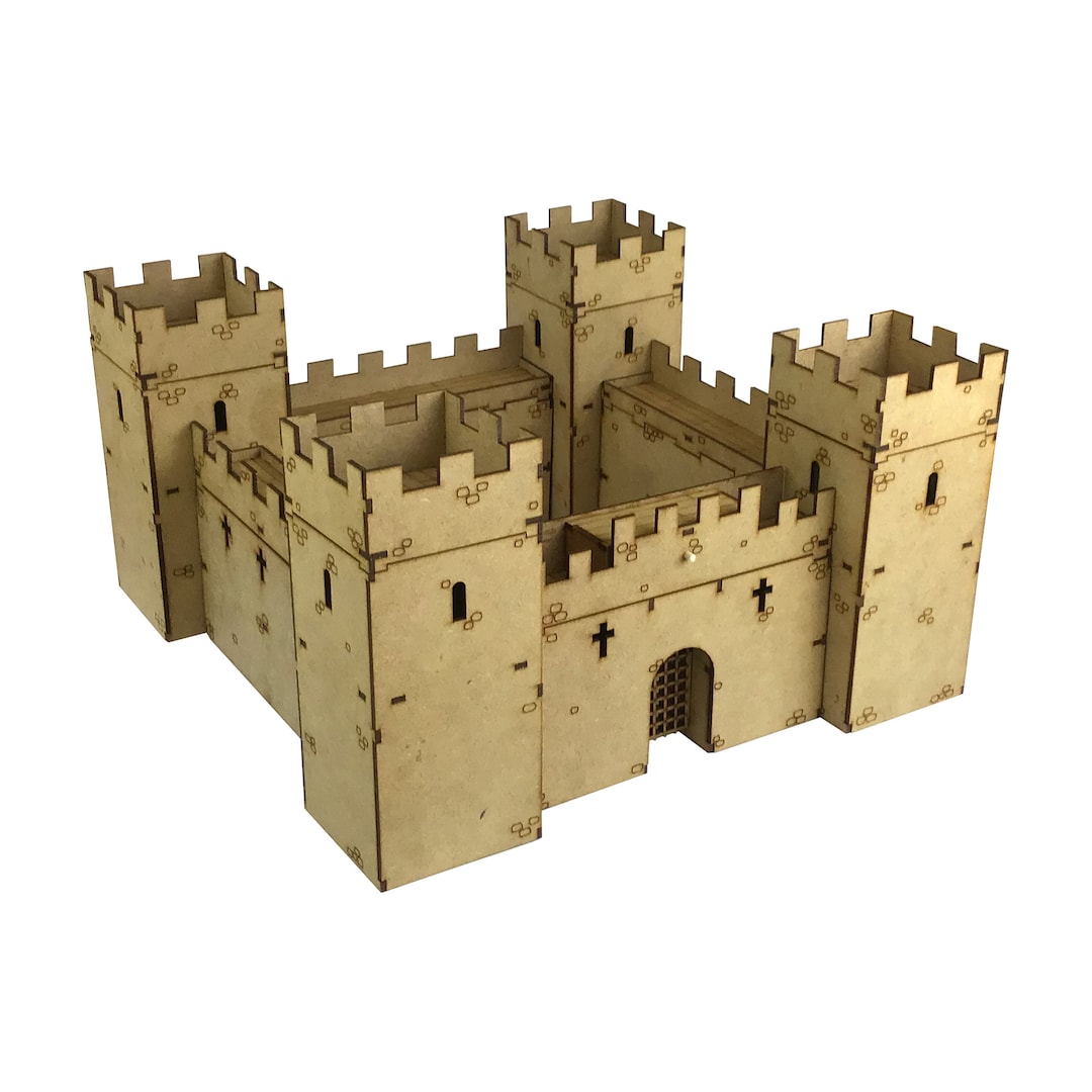 Lasercut, Multi Level Castle With Moving Portcullis - Etsy
