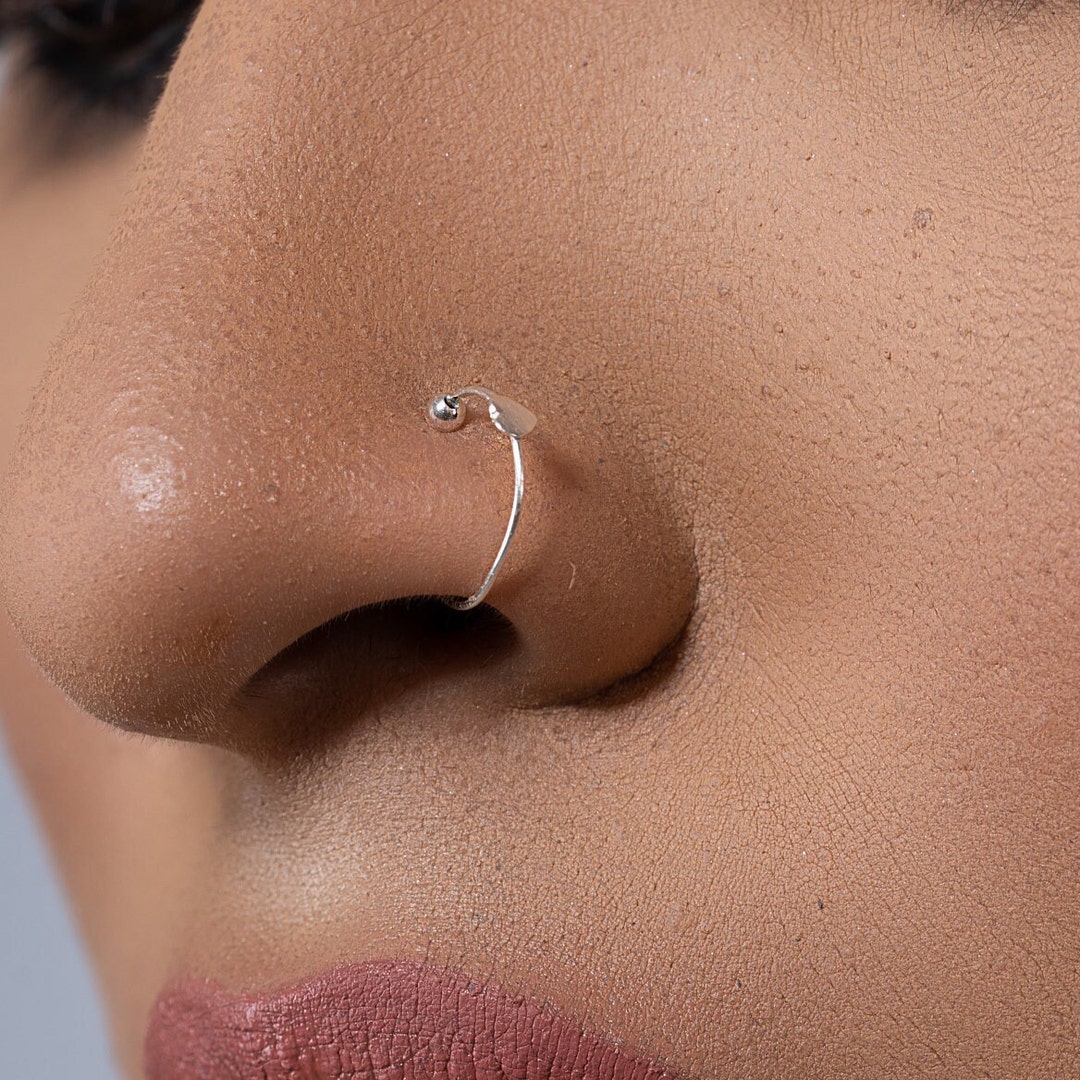 Silver Star Nose Ring 925 Sterling Silver Designer Nose Ring Jewelry ...