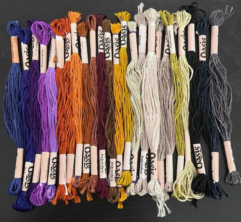 Silk Rayon: Pack of 50 Threads ~ Hand Embroidery Floss ~ Cross Stitch ...