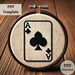 Ace of Clovers Embroidery Pattern, Playing Card Hand Embroidery PDF ...