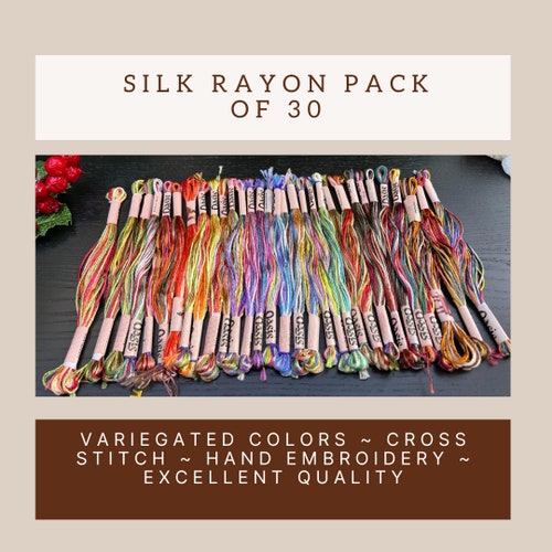 Silk Rayon: Pack of 50 Threads Hand Embroidery Floss Cross - Etsy