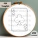 Ace of Clovers Embroidery Pattern, Playing Card Hand Embroidery PDF ...