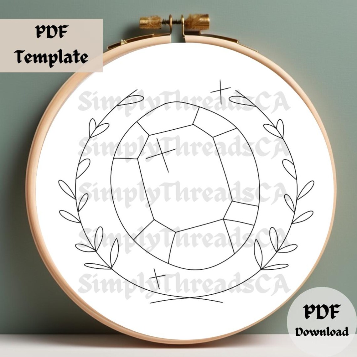 Crystal Gemstone Embroidery Pattern, Holographic Crystal Hand ...
