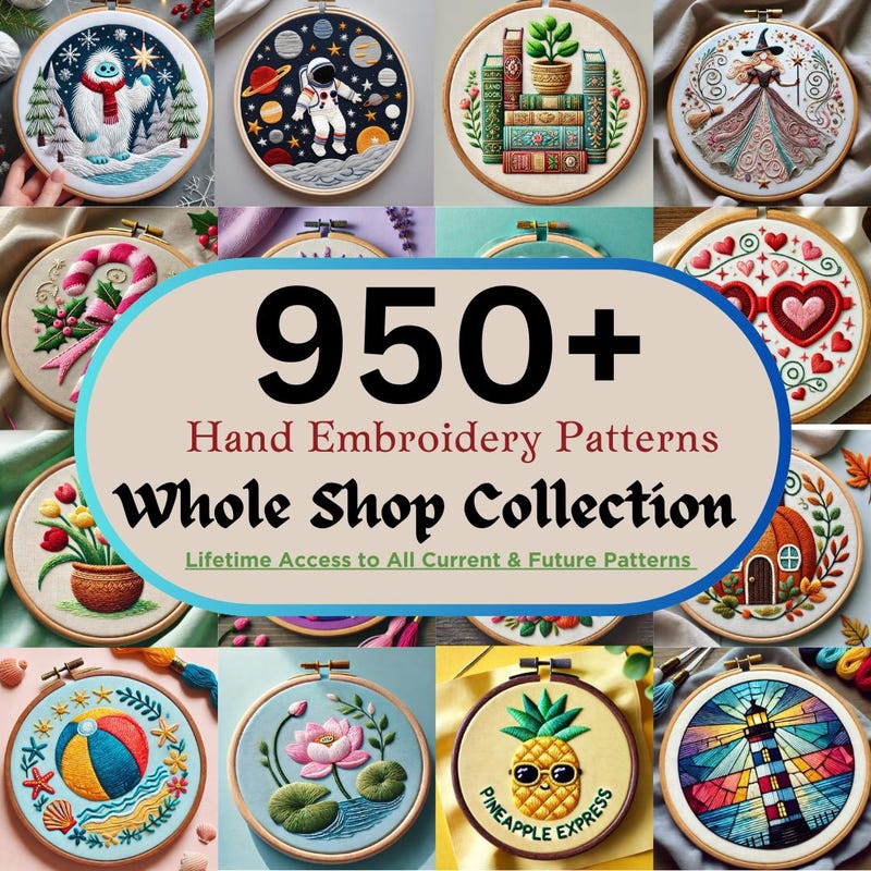 Hand Embroidery Designs - Etsy