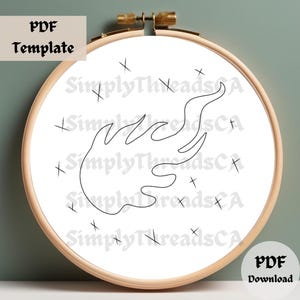 Protostar Embroidery Pattern, Stellar Formation Hoop Art, Cosmic Decor ...