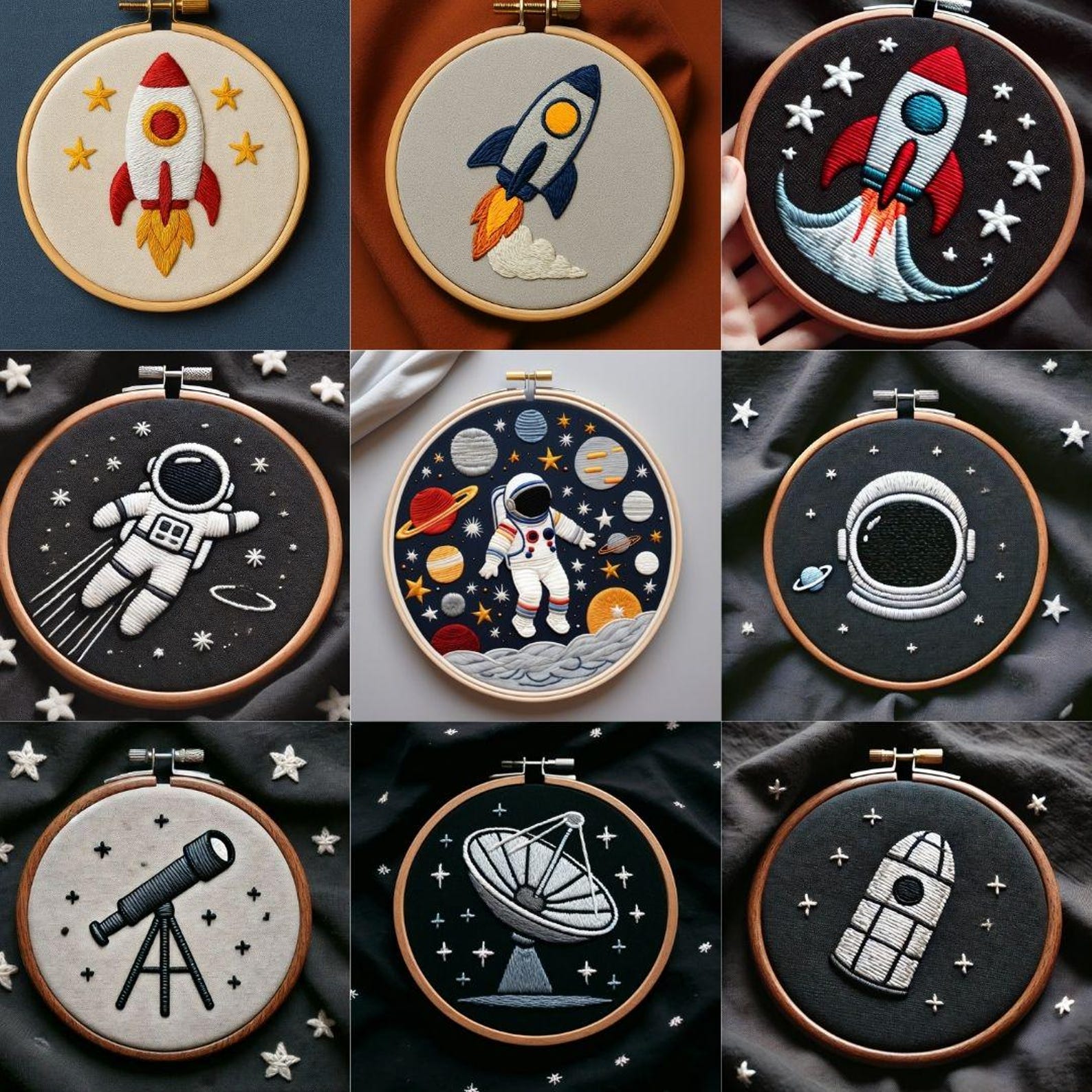 Space Hand Embroidery Pattern Bundle, 70+ Outer Space Stitch Designs ...