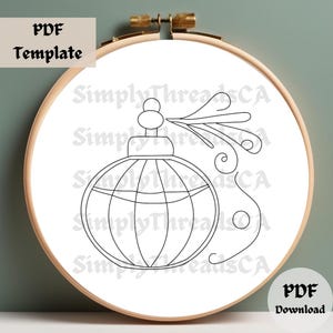 Perfume Bottle Embroidery Pattern, Elegant Stitching PDF, Fragrance ...