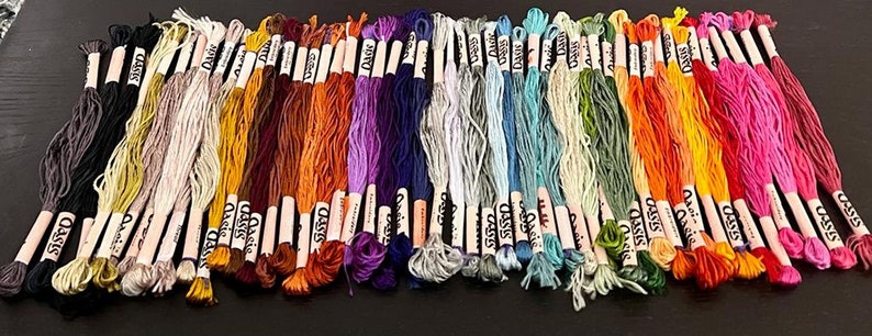 Silk Rayon: Pack of 50 Threads Hand Embroidery Floss Cross Stitch Floss ...