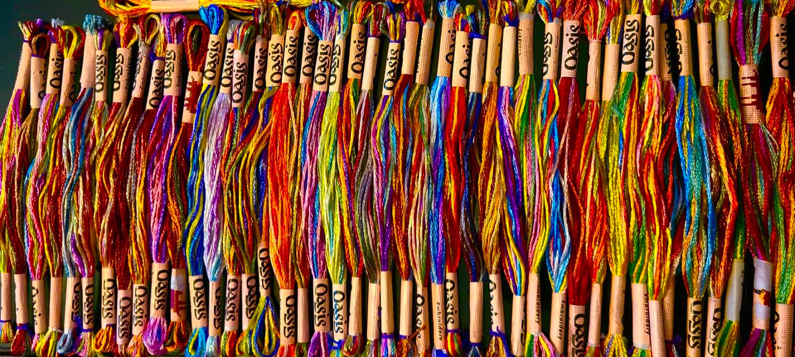 Silk Rayon: Pack of 40 Threads Variegated Colors Hand Embroidery Floss ...
