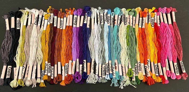 Silk Rayon: Pack of 50 Threads Hand Embroidery Floss Cross Stitch Floss ...