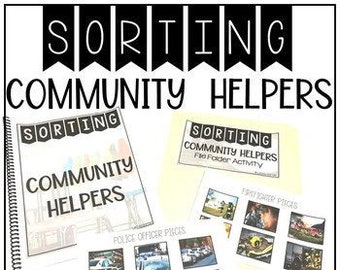 Community Helpers Interactive Cut and Paste Flip Book Special Education ...