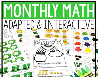 March Unit Math and Literacy Activities Cut and Paste Preschool ...