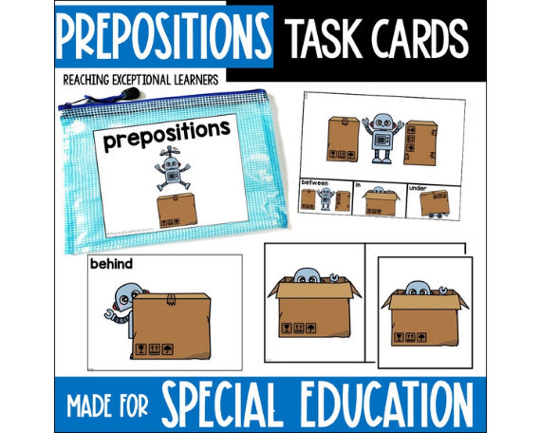 Prepositions Task Card Set - Etsy