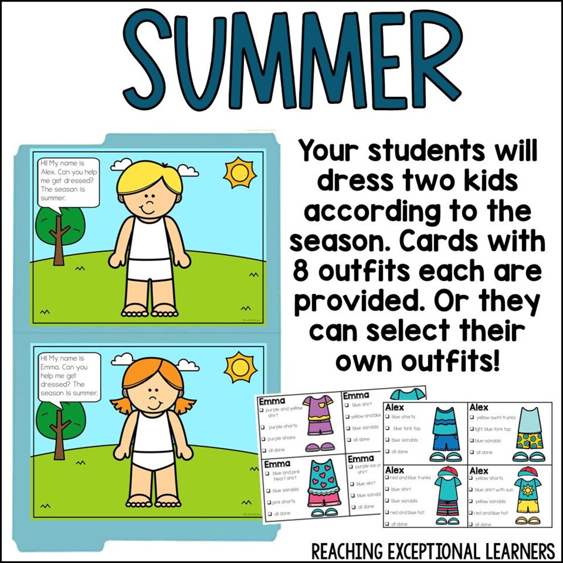 Dress up File Folder Activities - Etsy