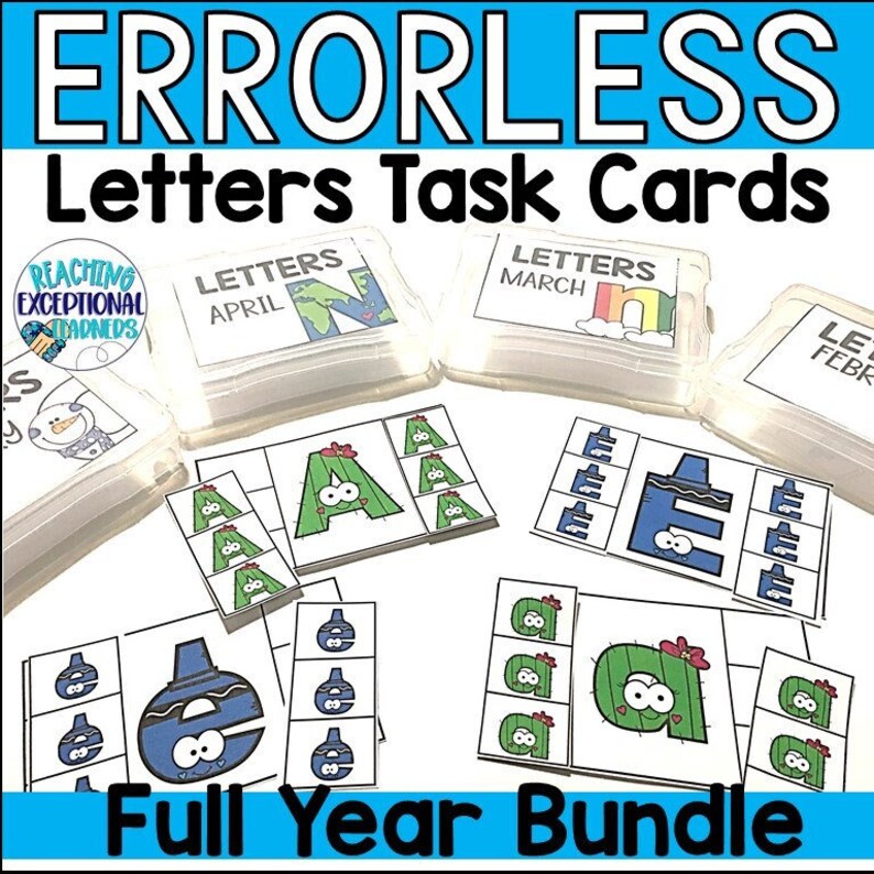 Errorless Alphabet Task Boxes - Etsy