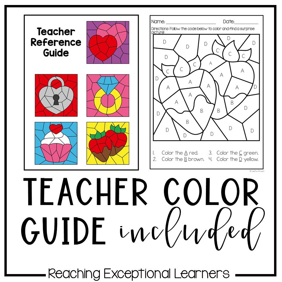 February Color by Code Worksheets - Etsy