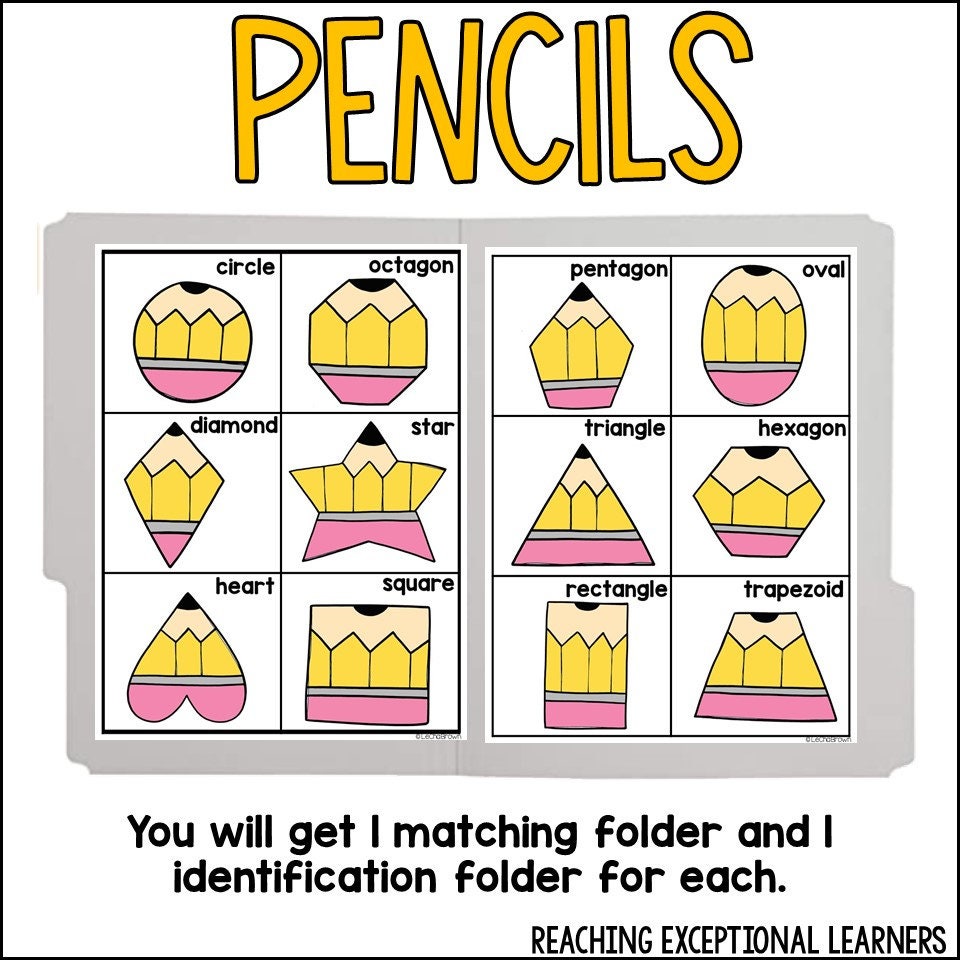 Shapes File Folder Activities - Etsy