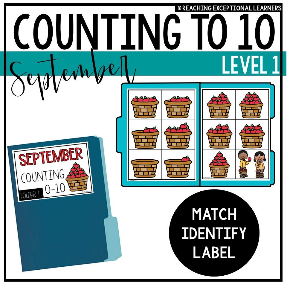 September Math File Folder Bundle - Etsy