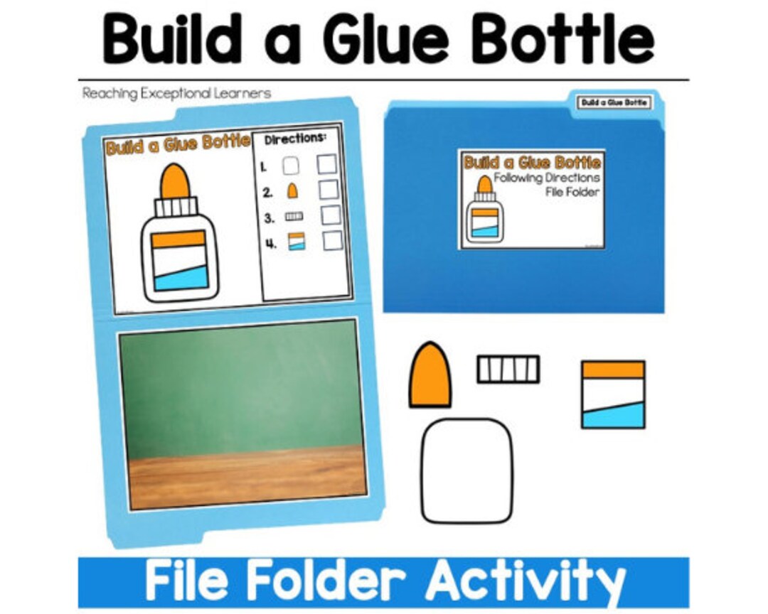 Following Directions File Folder: Build a Glue Bottle - Etsy