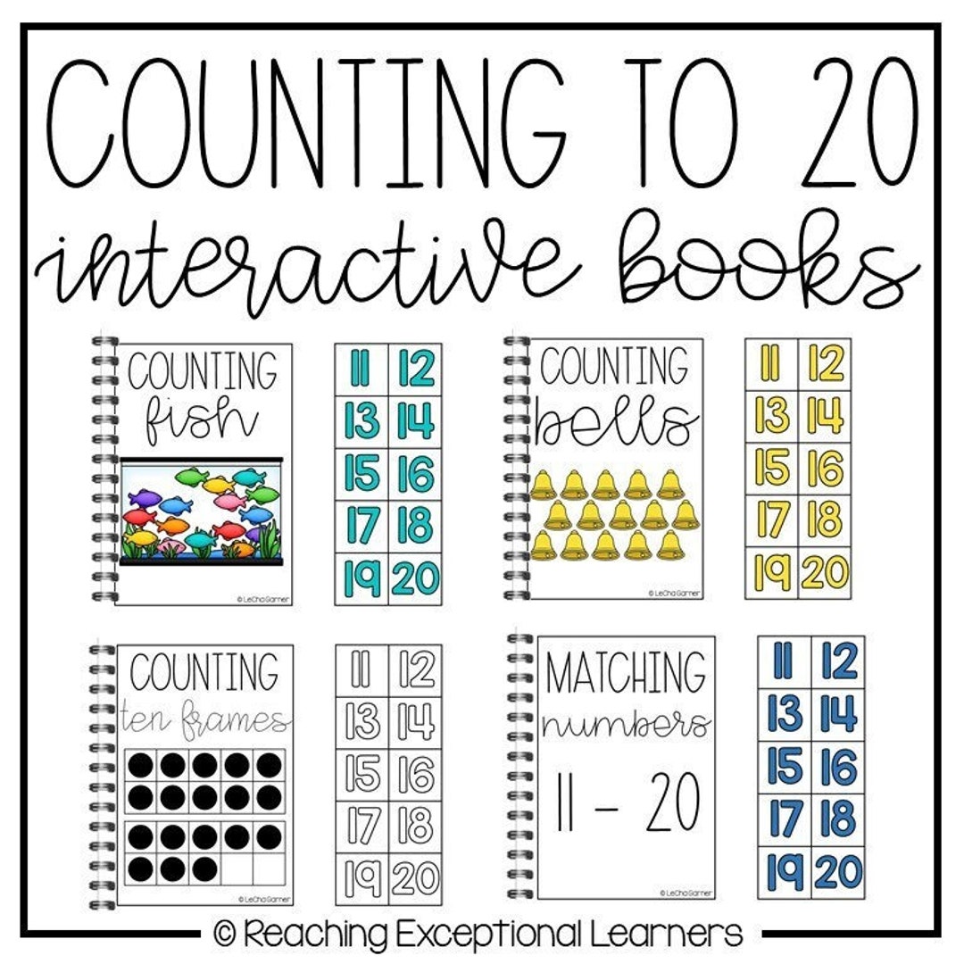 Counting 11-20 Interactive Books - Etsy