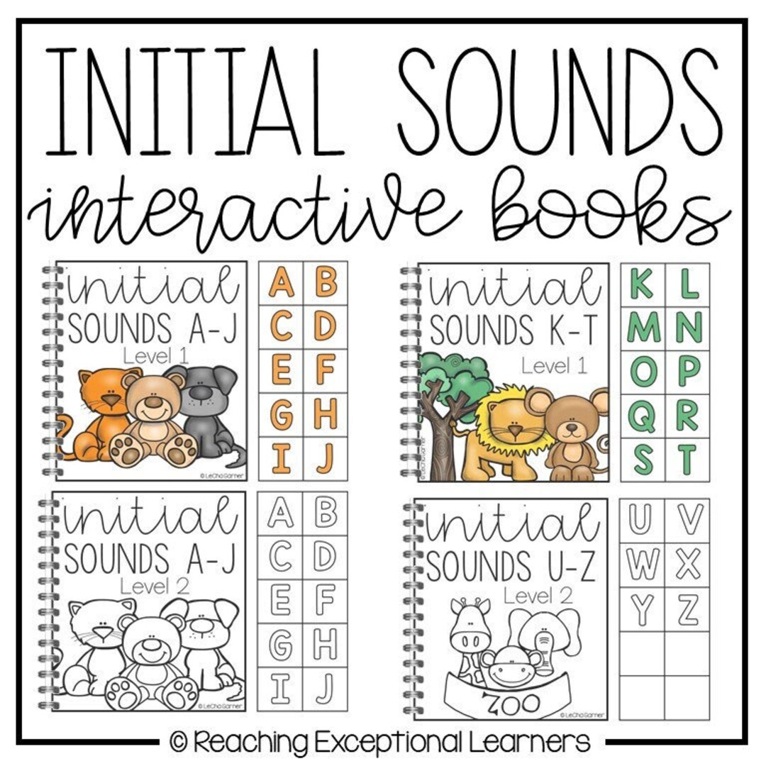 Beginning Sounds Interactive Book for Special Education - Etsy