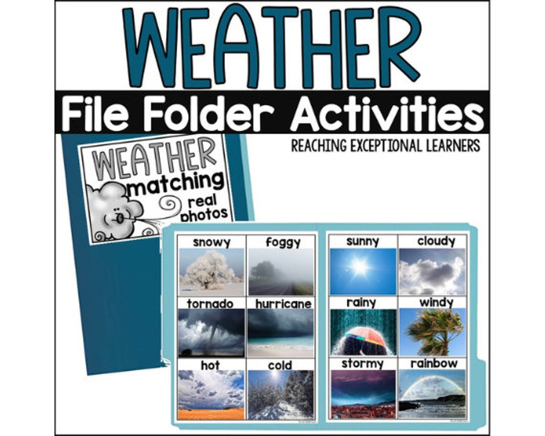 Weather File Folder Activities - Etsy