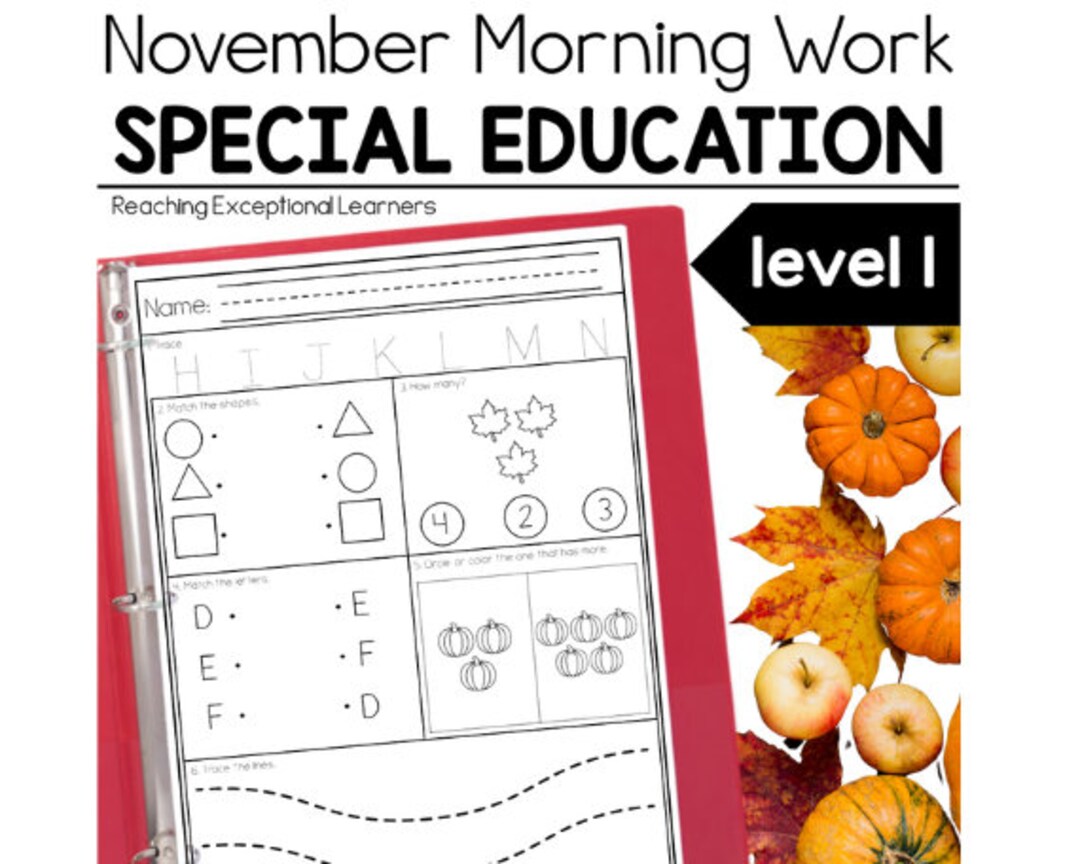 November Morning Work Level 1 - Etsy