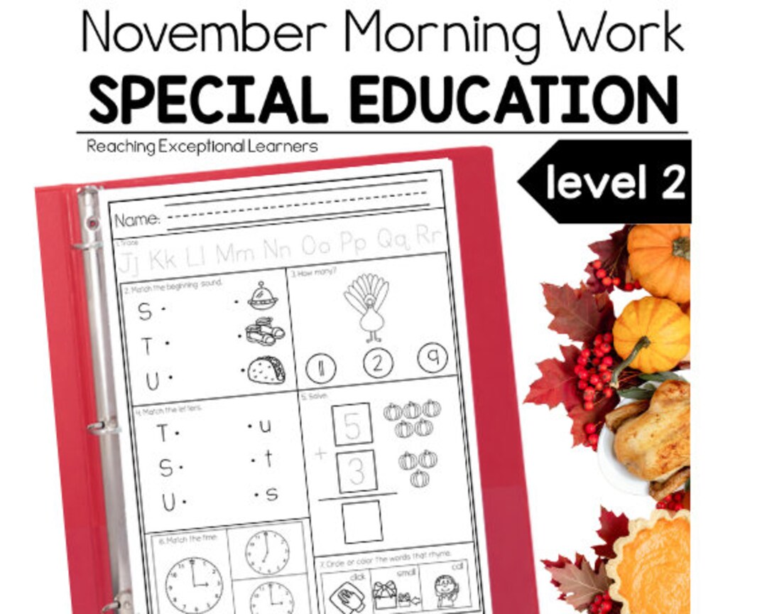 November Morning Work Level 2 - Etsy