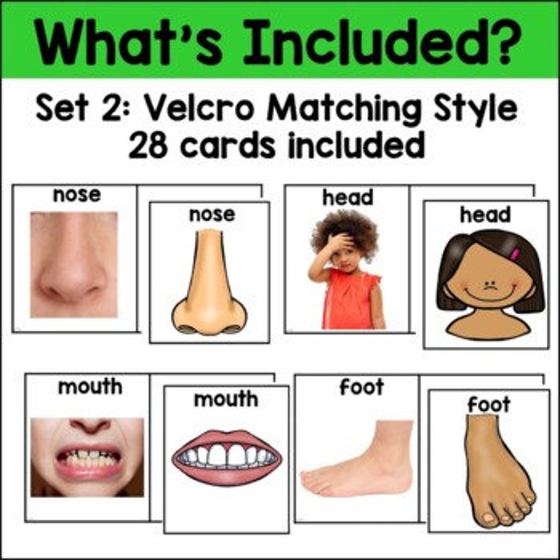 Body Parts Task Cards Special Education - Etsy