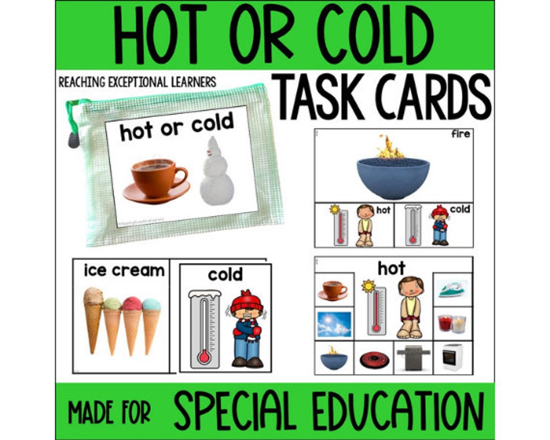 Hot or Cold Task Cards Special Education - Etsy