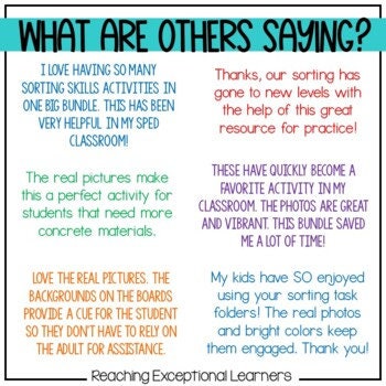 Sorting Skills Bundle for Special Education - Etsy