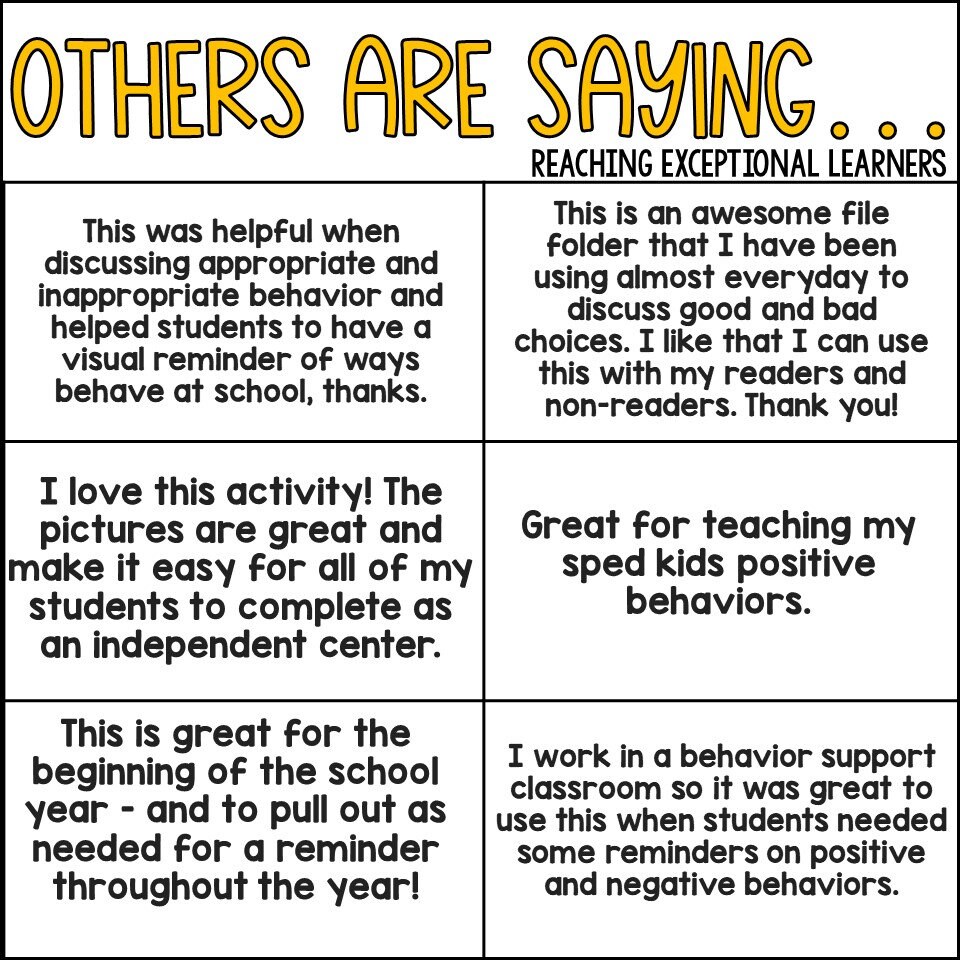 Behavior Choices File Folder Activity - Etsy