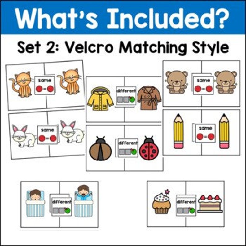 Same or Different Task Cards - Etsy