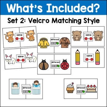 Same or Different Task Cards - Etsy