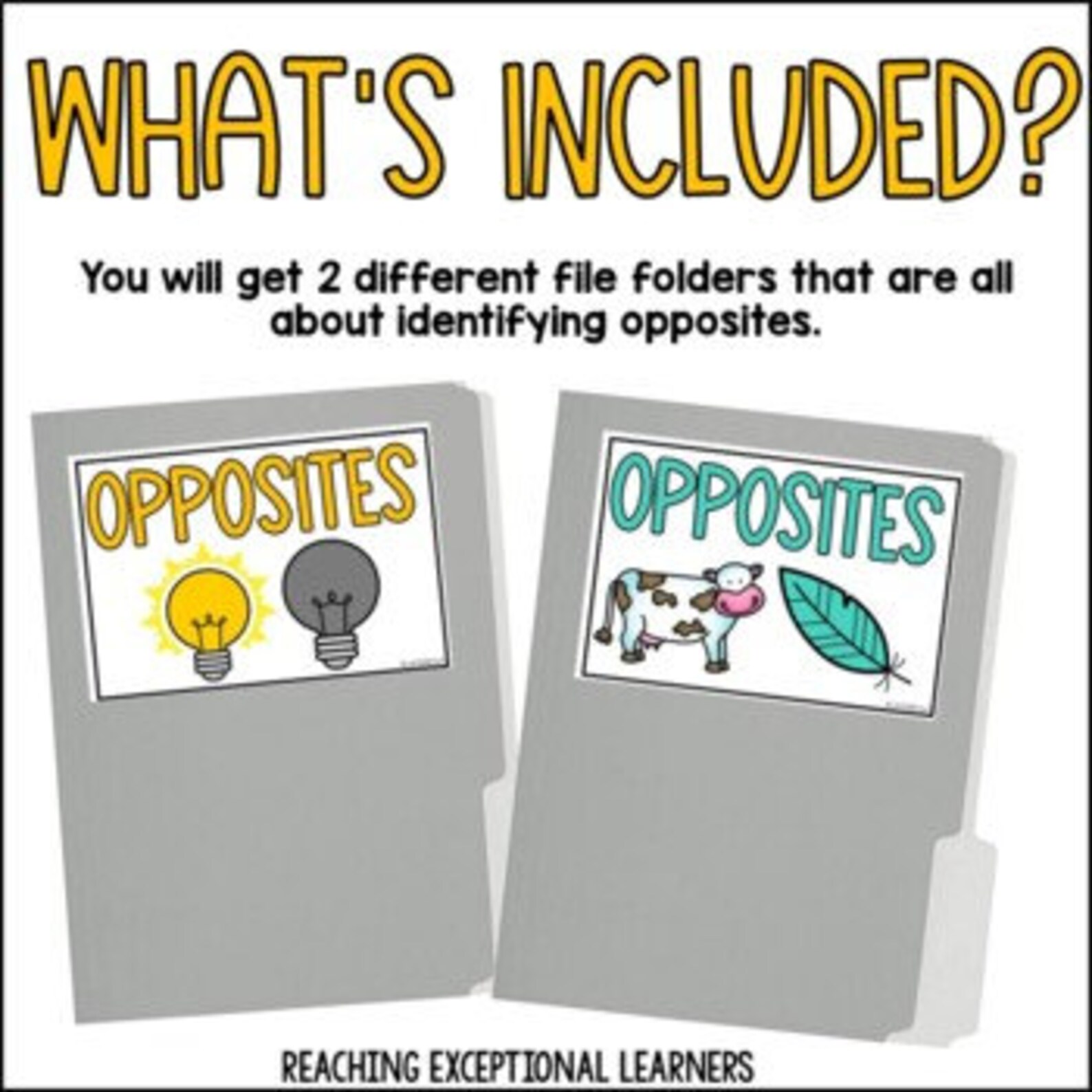 Opposites File Folder Activity - Etsy