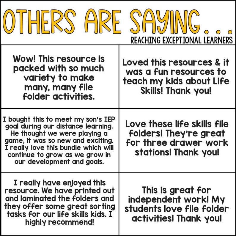 Life Skills File Folders - Etsy