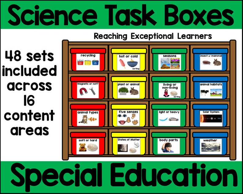 Science Task Boxes Special Education - Etsy