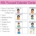 ASL Calendar Time Set Special Education - Etsy