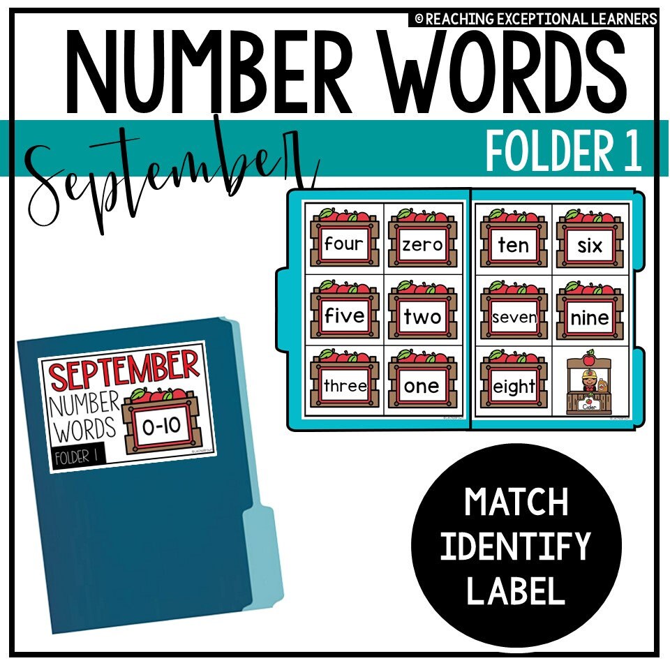 September Math File Folder Bundle - Etsy
