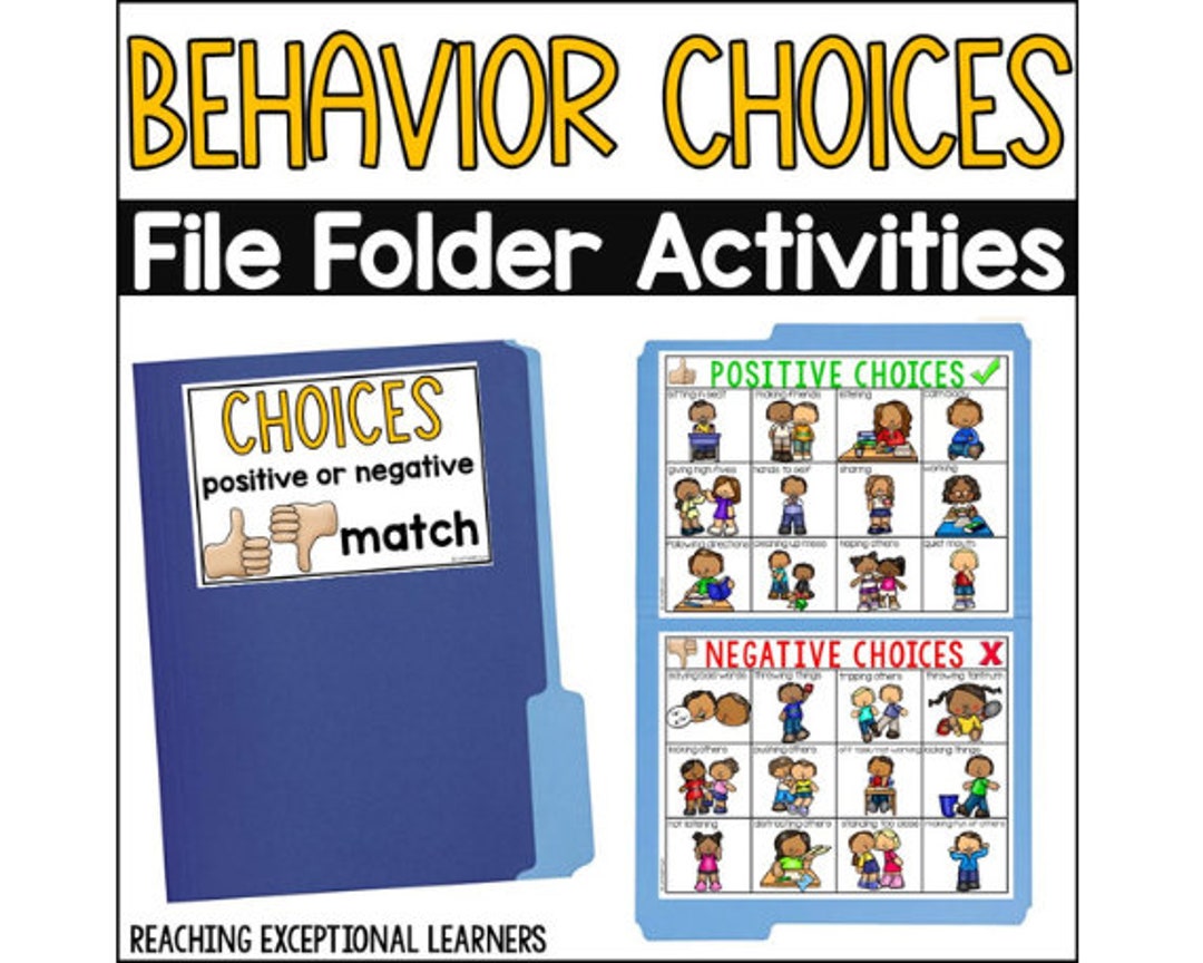Behavior Choices File Folder Activity - Etsy