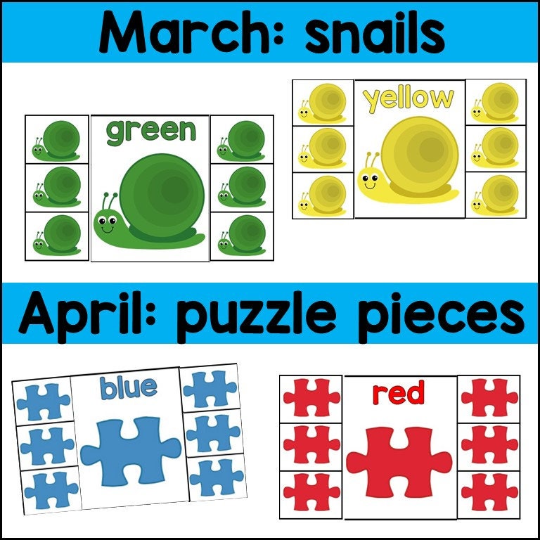 Errorless Colors Task Boxes - Etsy