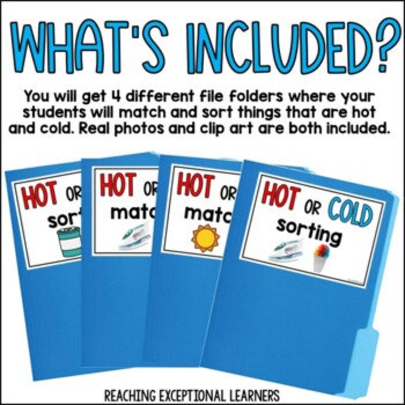 Hot or Cold File Folder Activities - Etsy