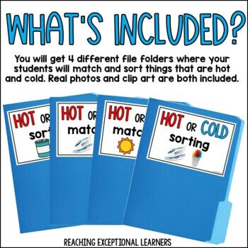 Hot or Cold File Folder Activities - Etsy