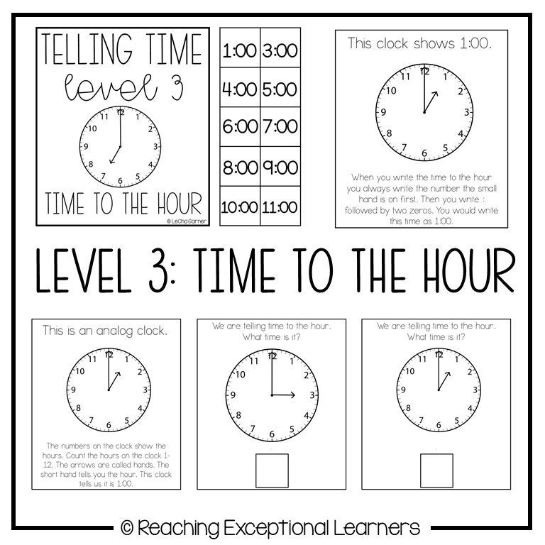 Telling Time Interactive Books - Etsy