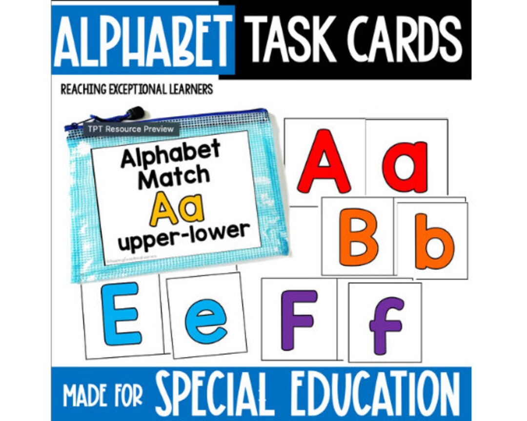 Alphabet Matching Task Cards - Etsy