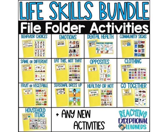 Life Skills File Folders - Etsy