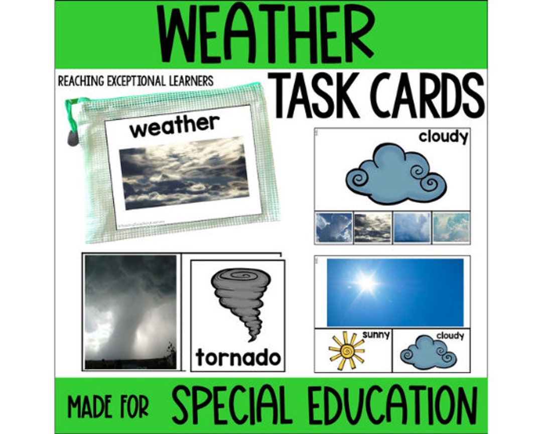 Weather Task Cards Special Education - Etsy