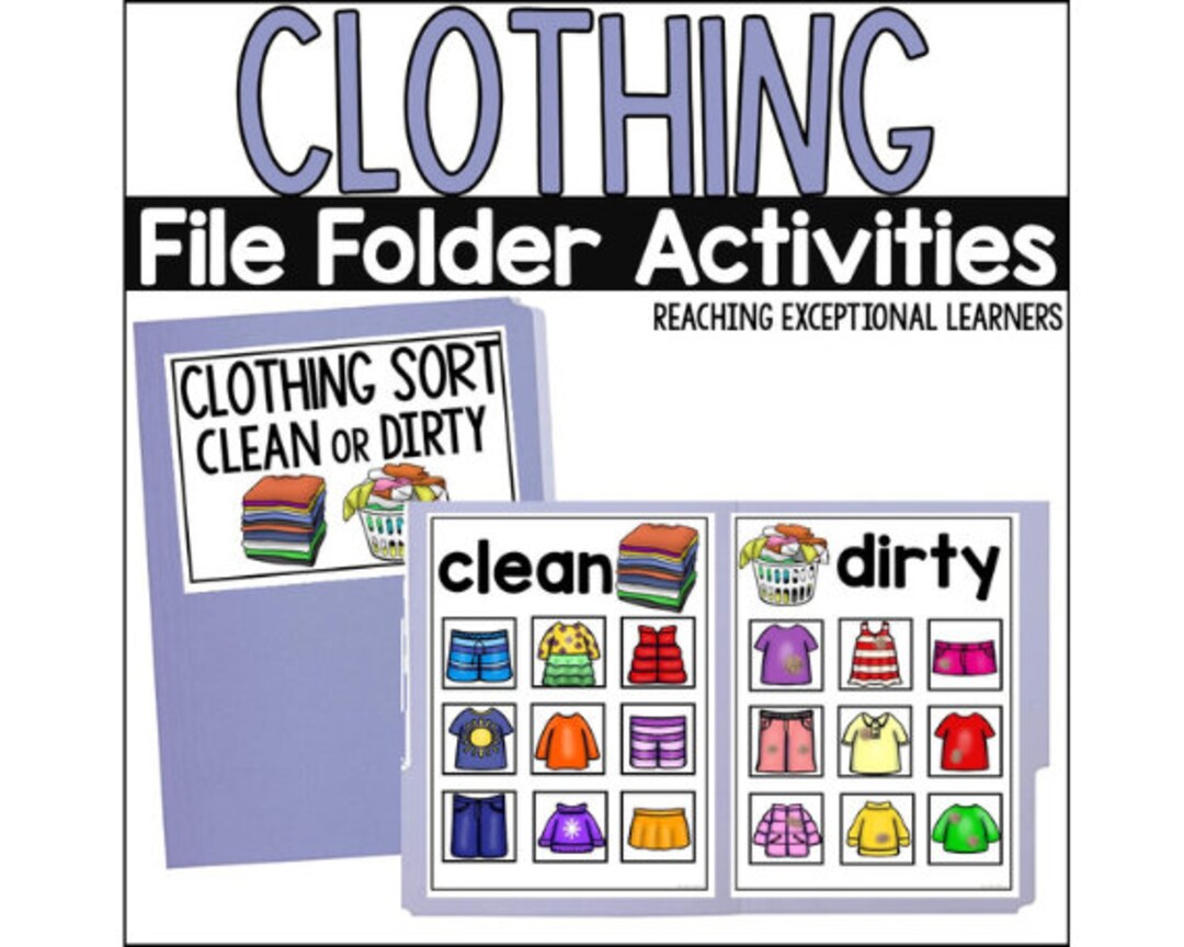 Clothing File Folder Activities - Etsy